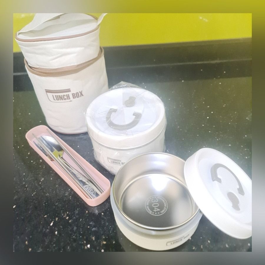 rantang kotak makan lunch box bulat stainless steel anti bocor 1 set ...