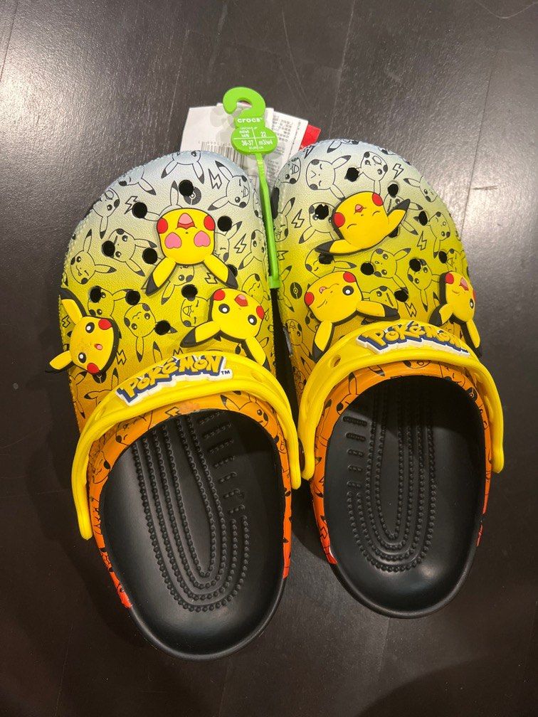 RARE Pikachu Crocs Clog with Tags, Men's Fashion, Footwear, Flipflops ...