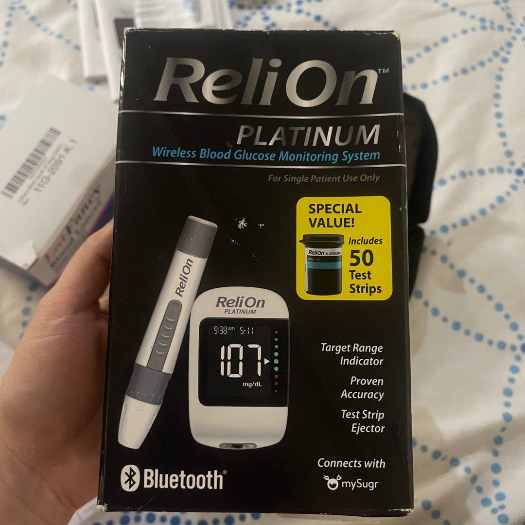 Relion Platinum Wireless Blood Glucose Monitoring System, Health ...