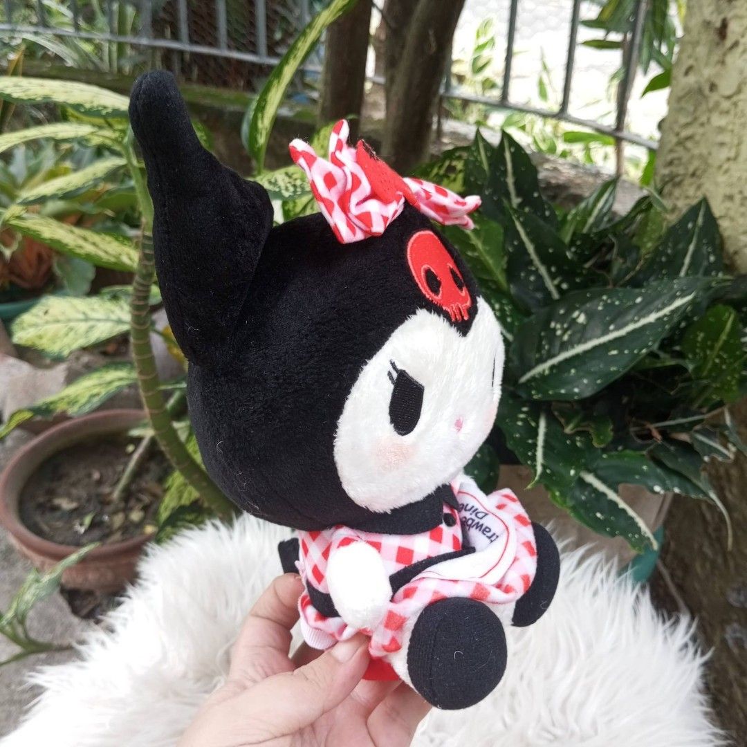 SANRIO Kuromi Red Checkered Strawberry Dress Authentic Plush Toy ...