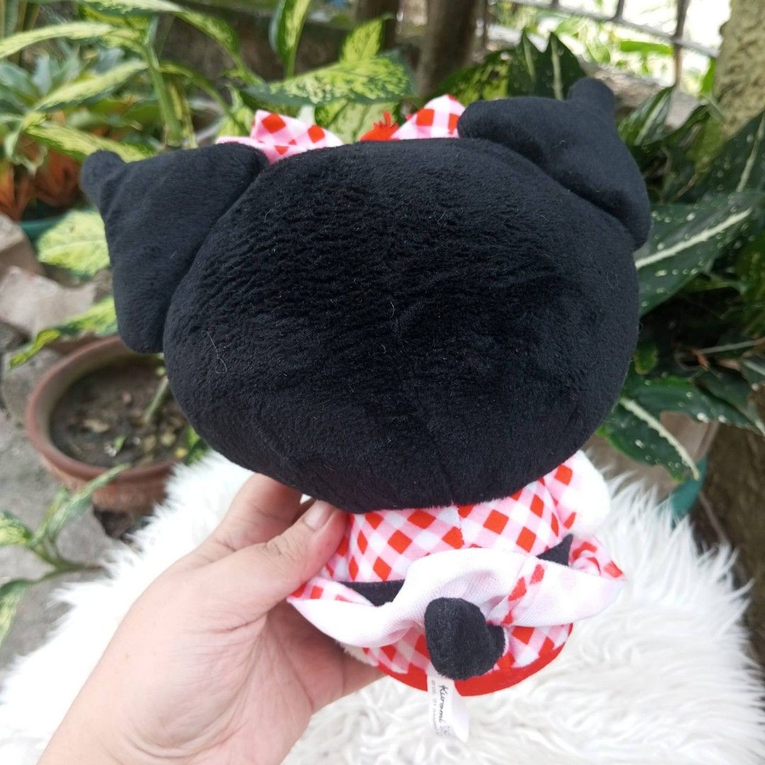 SANRIO Kuromi Red Checkered Strawberry Dress Authentic Plush Toy ...