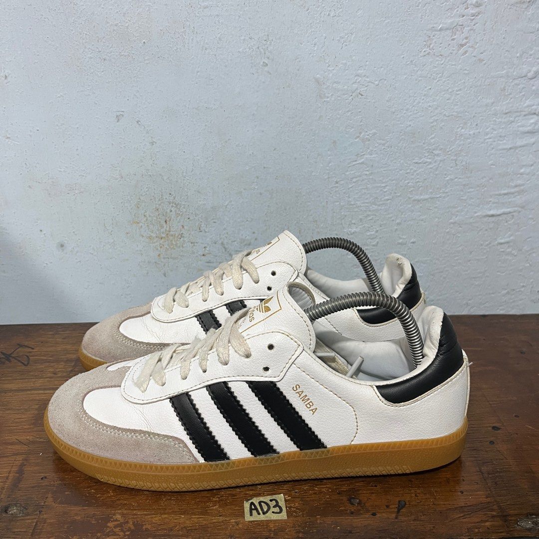 Sepatu second branded adidas samba decon white gum size 43, Fesyen Pria ...