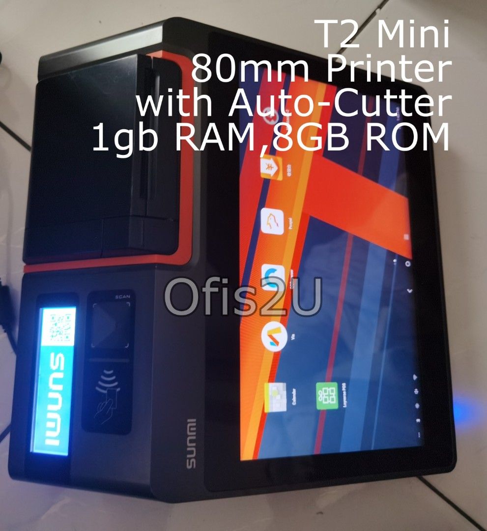 Sunmi T1 mini/T2 mini Android POS system with touch screen and built-in ...