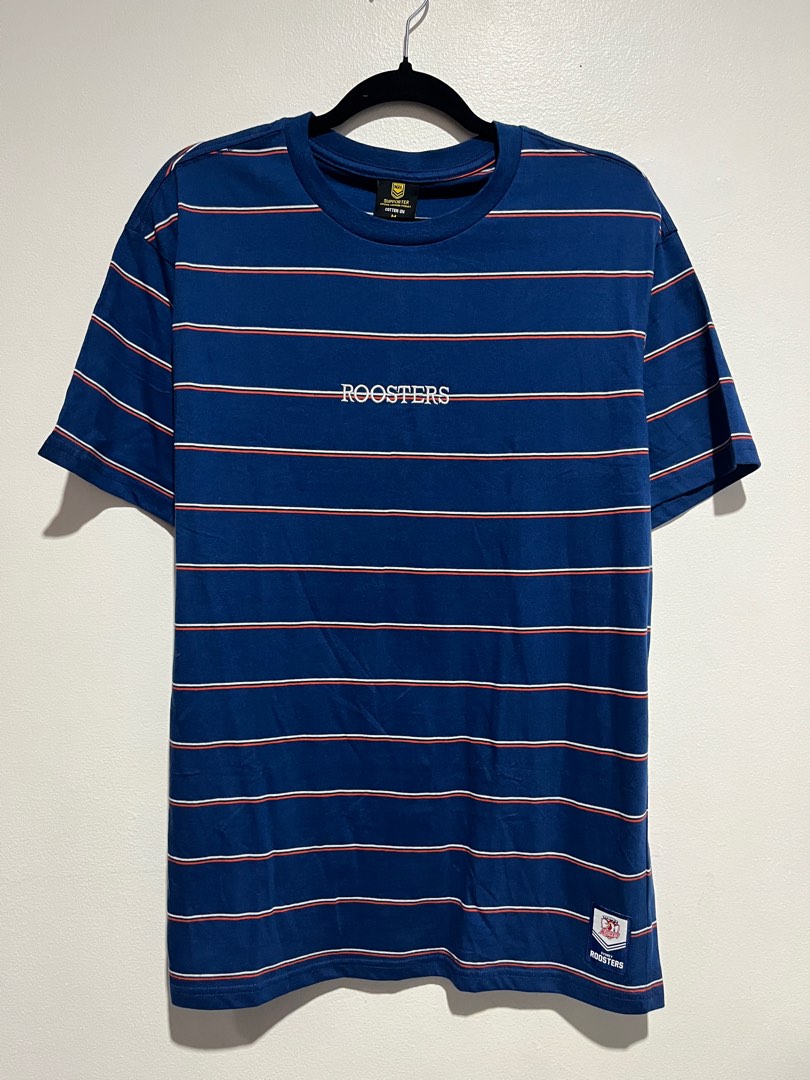 Sydney Roosters NRL Rugby Cotton On Striped Shirt, Men's Fashion, Tops ...