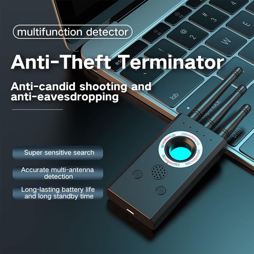 T16 RF 智慧無線訊號隱藏攝影機偵測器帶指示燈，無線音訊竊聽器攝影機偵測器查找器 gymckp1 T16 RF Intelligent ...