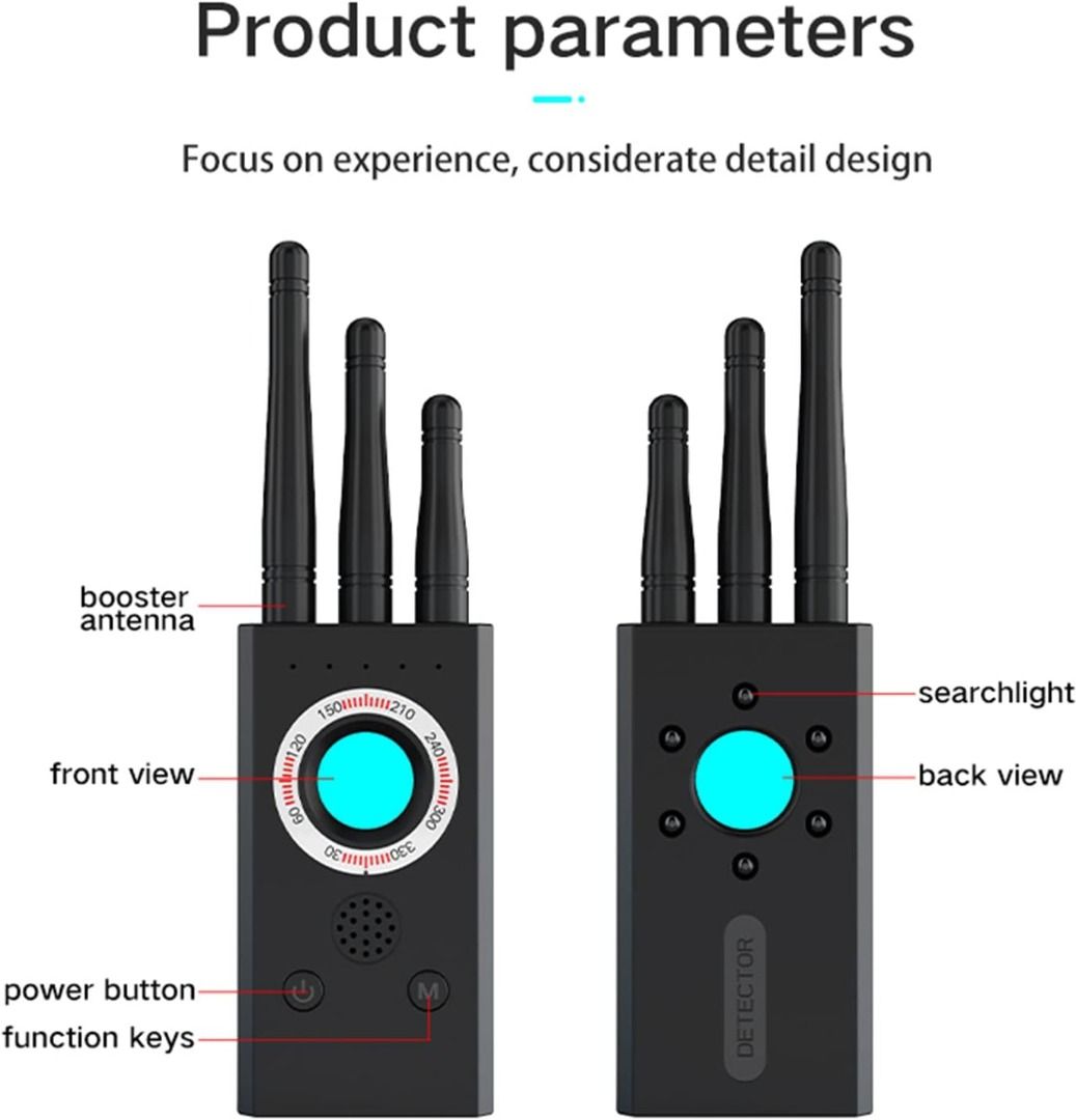 T16 RF 智慧無線訊號隱藏攝影機偵測器帶指示燈，無線音訊竊聽器攝影機偵測器查找器 gymckp1 T16 RF Intelligent ...