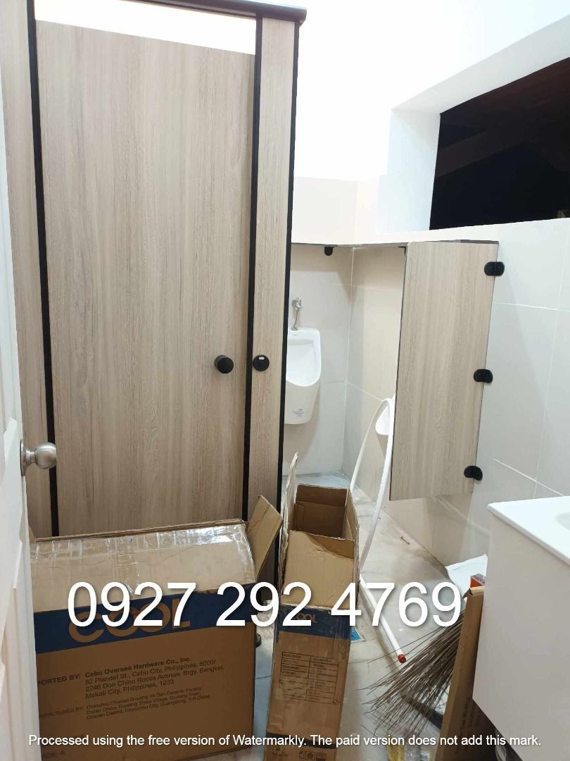 Toilet Partition Phenolic Board 12 mm with PWD, Slop Sink, Urinal ...