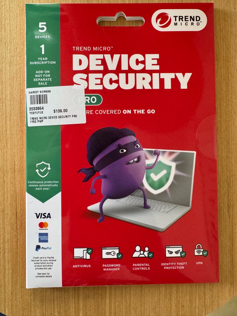 TREND MICRO Device Security PRO, Computers & Tech, Parts & Accessories ...