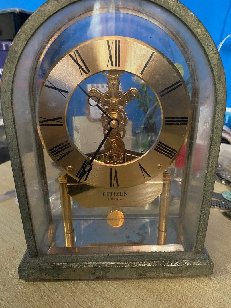 Vintage Citizen Desk Clock (Not Working), Furniture & Home Living, Home ...