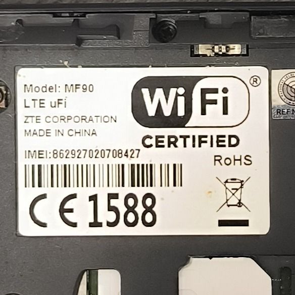WiFi: ZTE MF90 4G/LTE uFi (unified WiFi) Mobile/Portable Hotspot Device ...