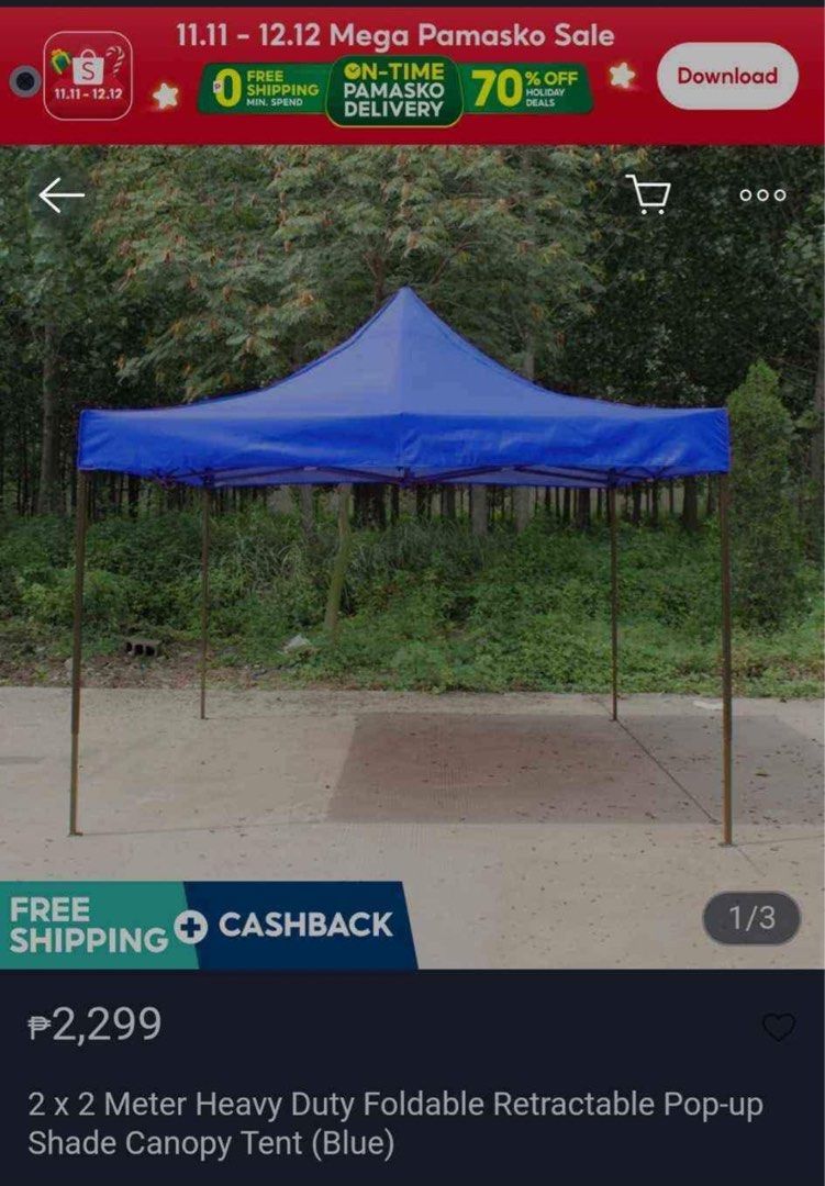 2 x 2 Meters Heavy Duty Foldable and Retractable Shade Canopy Folding ...