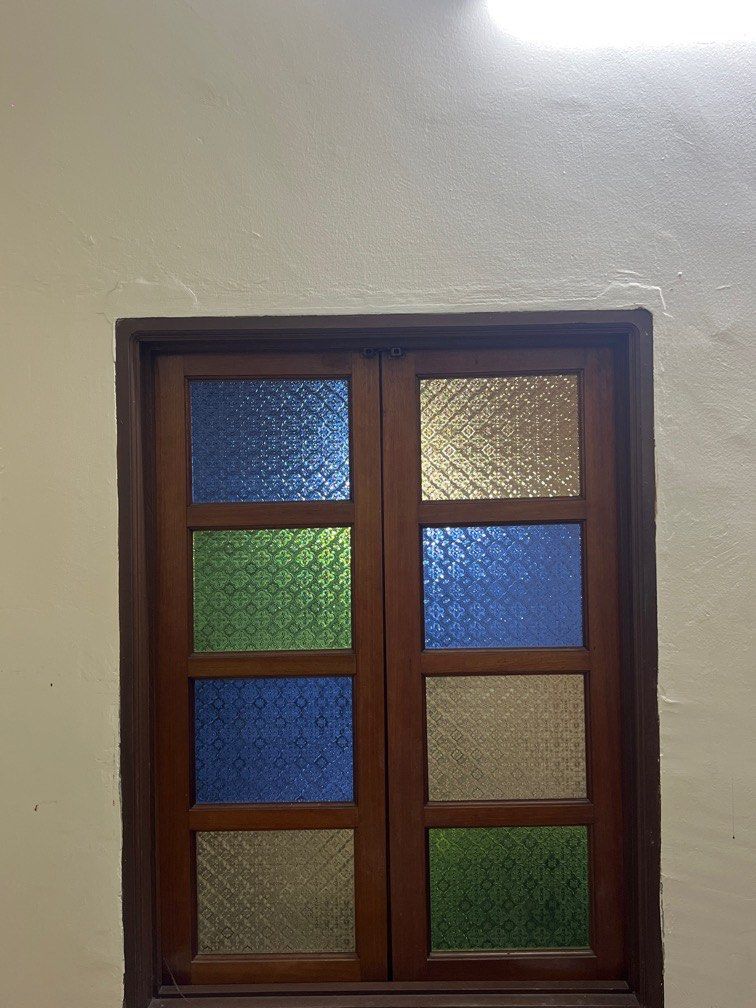 Original 80s vintage stained glass window, Furniture & Home Living ...