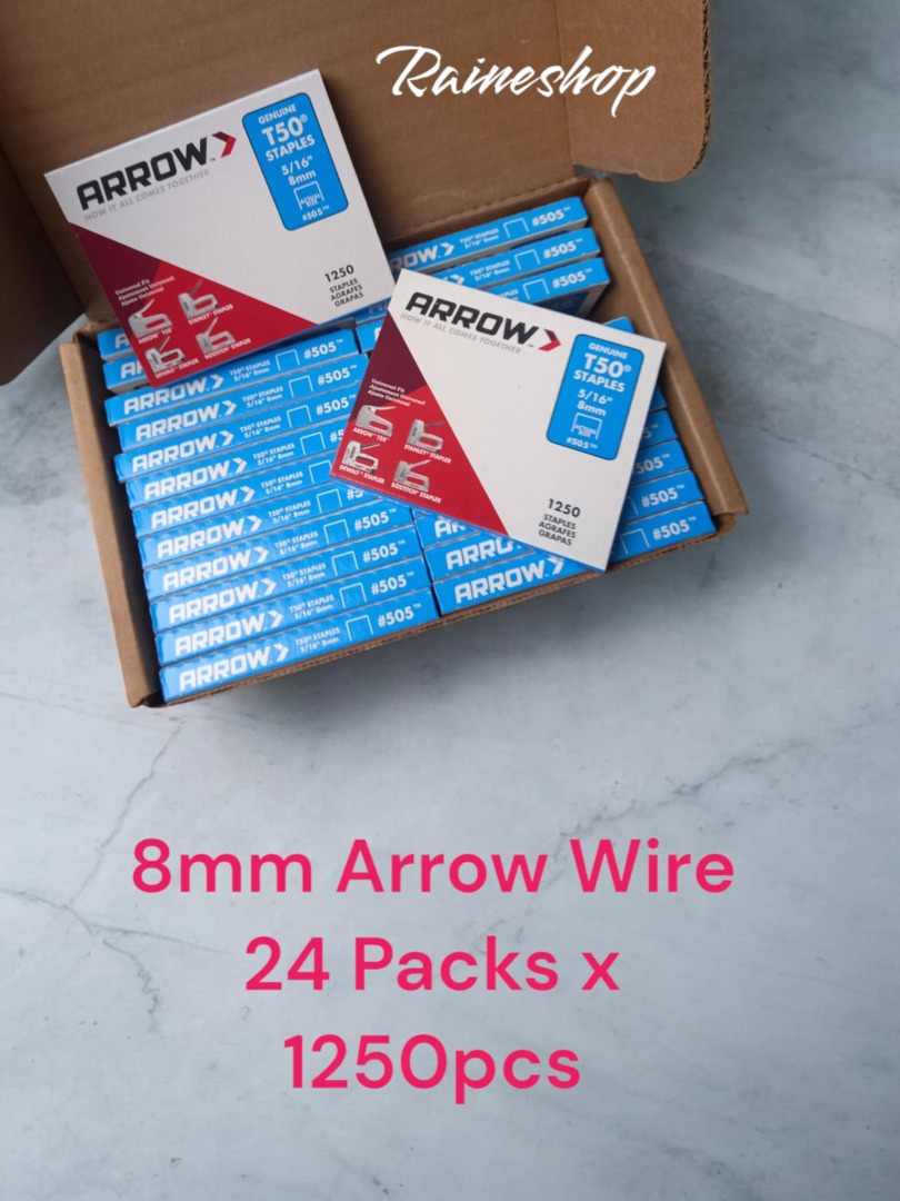 Arrow T50 Staple Wire Guntacker Wire 8mm 10mm etc, Furniture & Home ...