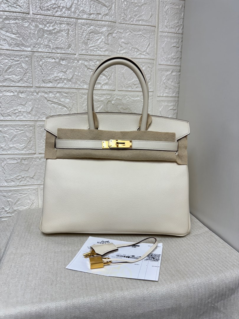 Birkin 30 Color Nata Z stamp epsom ghw, 名牌, 手袋及銀包 - Carousell