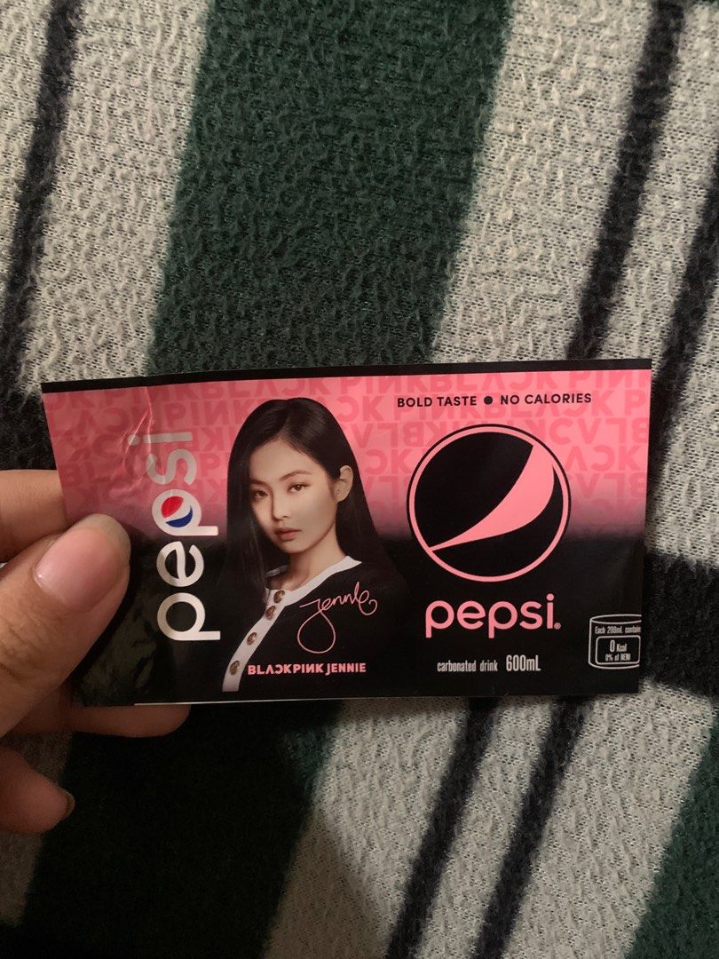 Blackpink Jennie Pepsi Bottle Sleeve (2021), Hobbies & Toys ...