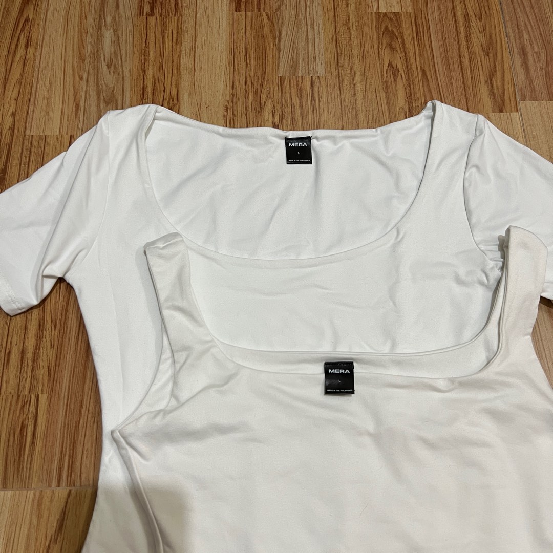 Bundle MERA white basic top, Women's Fashion, Tops, Blouses on Carousell