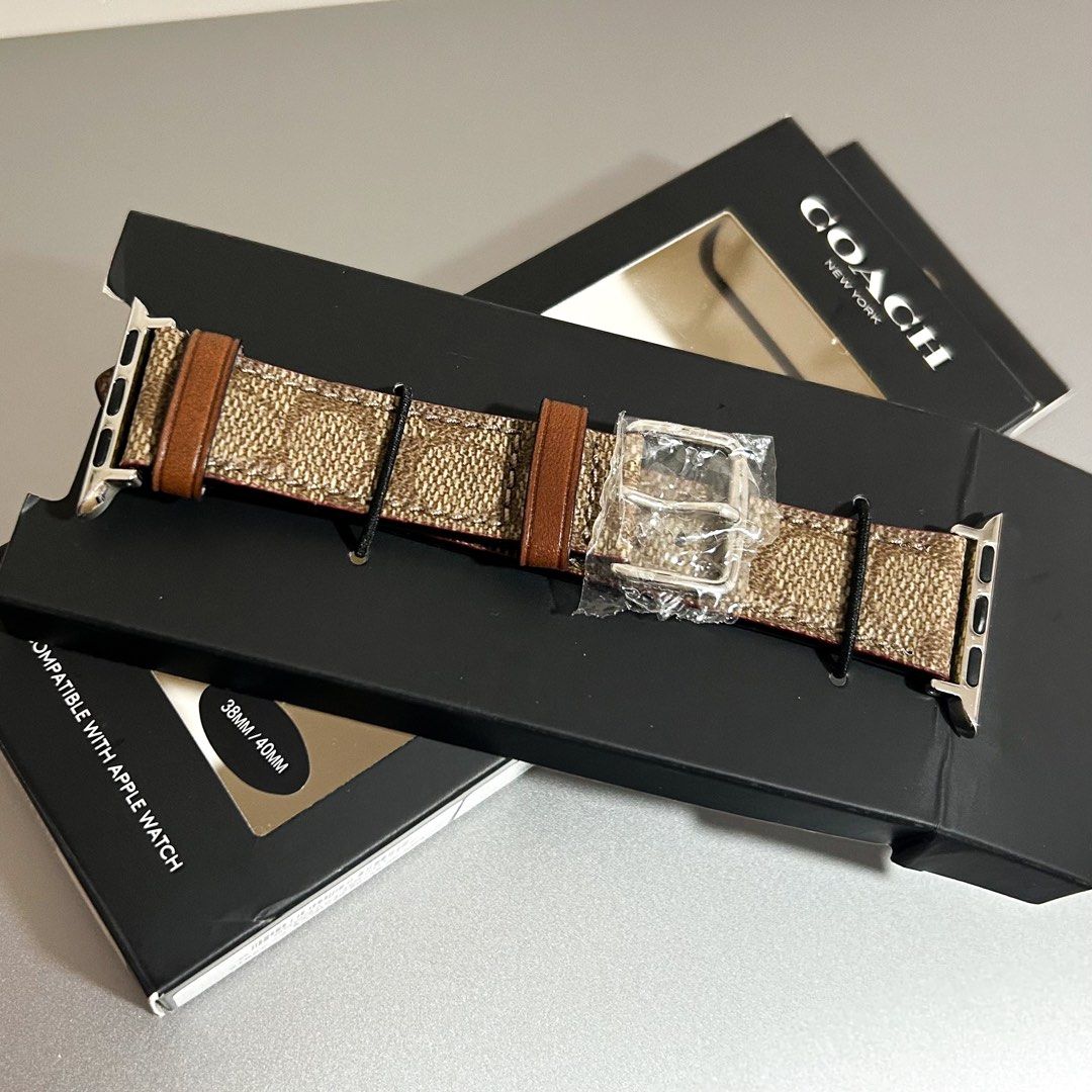 Coach Apple Watch Signature Coated Canvas Strap 38mm / 40mm in Light ...