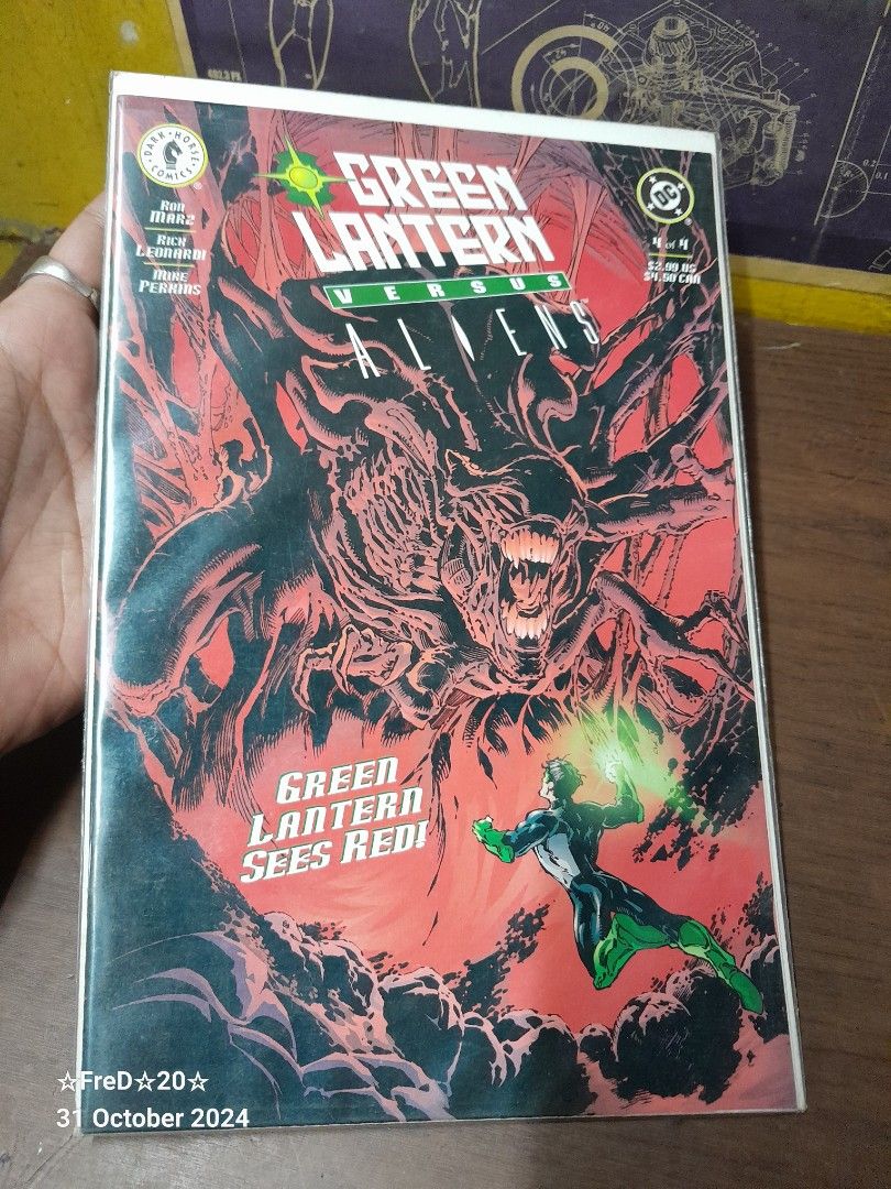 Complete Green Lantern VS Alien Part 1 to Part 4 of 4 DC & Dark Horse ...