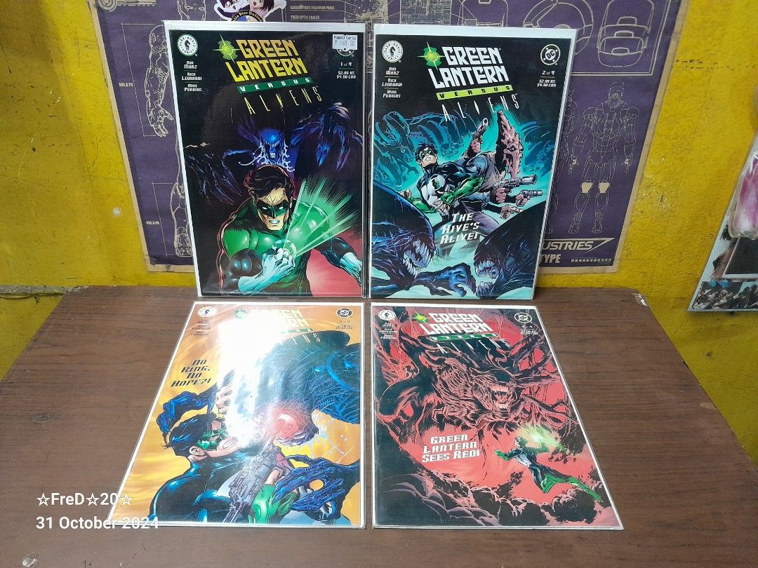 Complete Green Lantern VS Alien Part 1 to Part 4 of 4 DC & Dark Horse ...