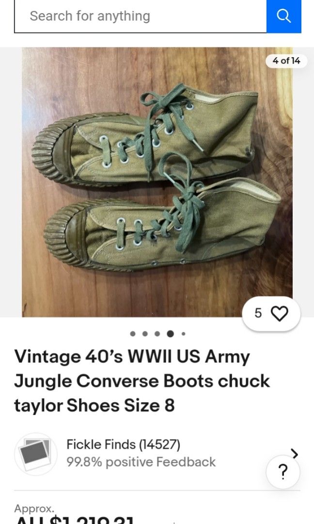 CONVERSE 1940s WWII US ARMY CHUCKS, Men's Fashion, Footwear, Sneakers ...