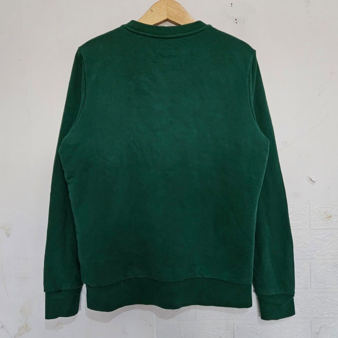 Crewneck Lacoste Big Logo, Fesyen Pria, Pakaian , Atasan di Carousell