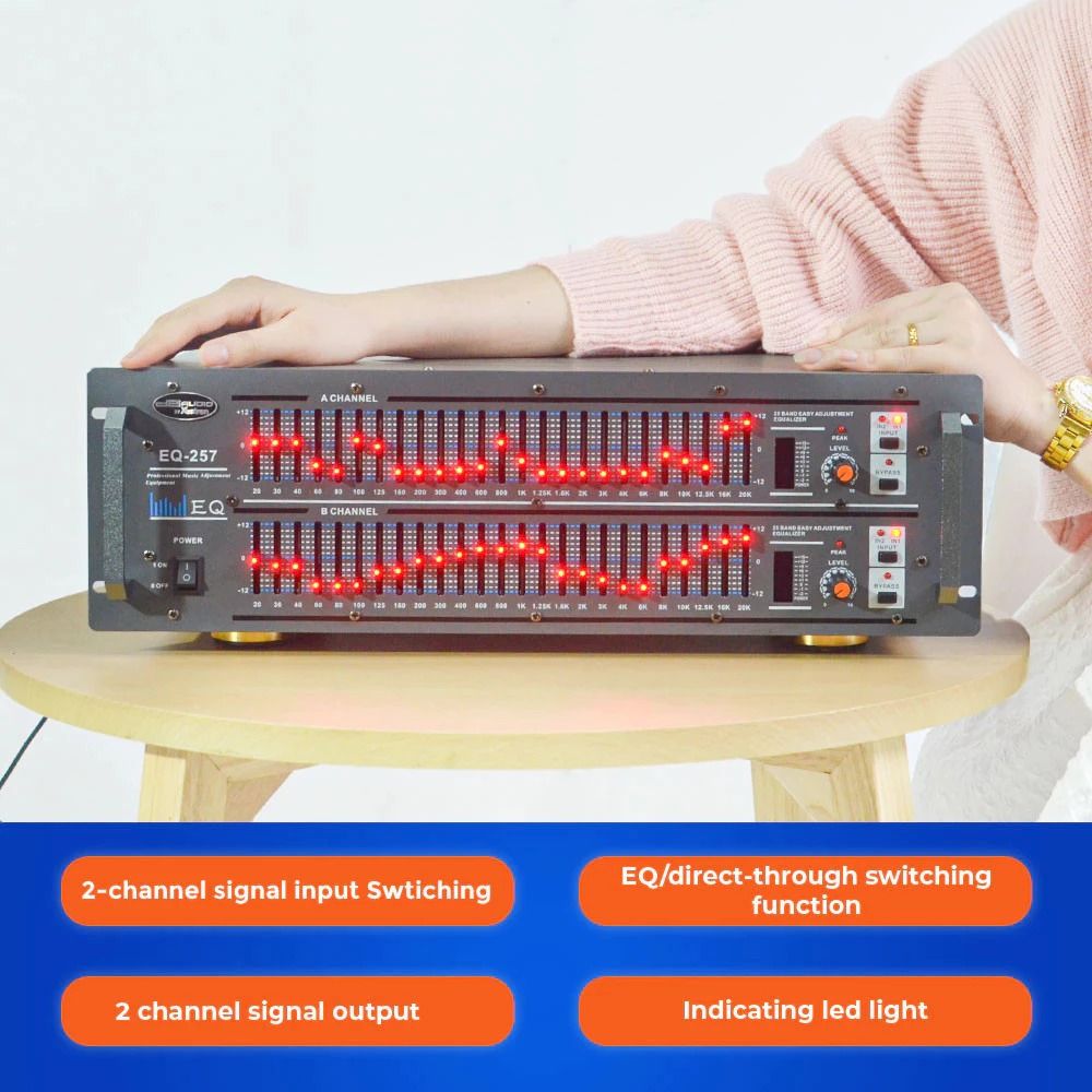 DB Audio by Astron EQ-257 Dual 25-Band Professional Graphic Equalizer ...