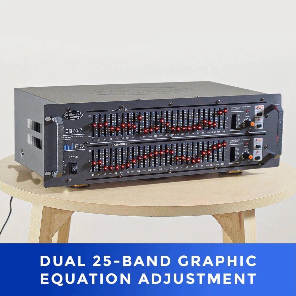 DB Audio by Astron EQ-257 Dual 25-Band Professional Graphic Equalizer ...