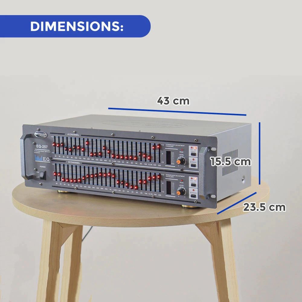 DB Audio by Astron EQ-257 Dual 25-Band Professional Graphic Equalizer ...