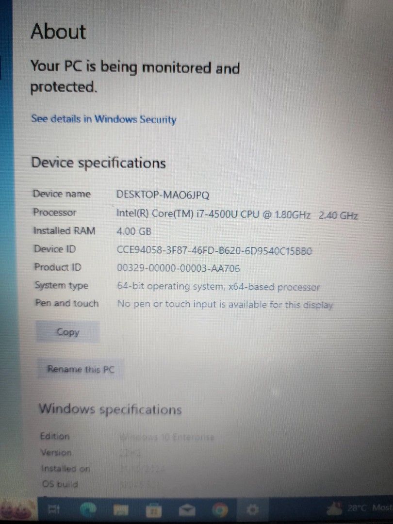 Dell i7 4th Gen Ram 4GB/ SSD 128GB DUAL Graphic Card 2GB window 10 ...