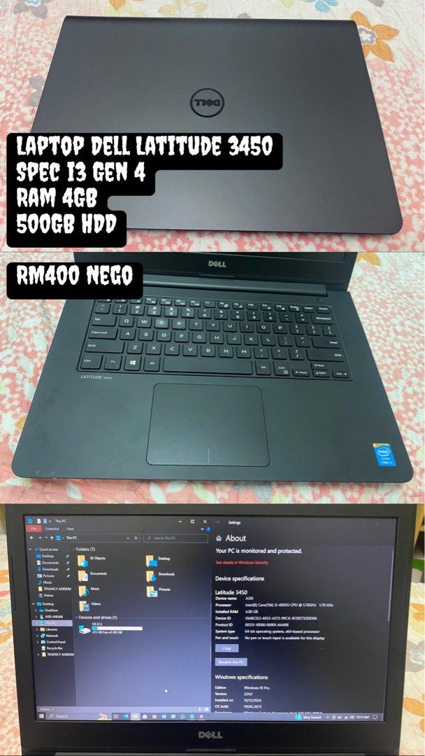 Dell Latitude 3450 i3, Computers & Tech, Laptops & Notebooks on Carousell