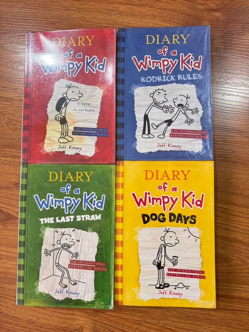 Diary of a wimpy kid series bundle (books 1-4) by Jeff Kinney, Hobbies ...