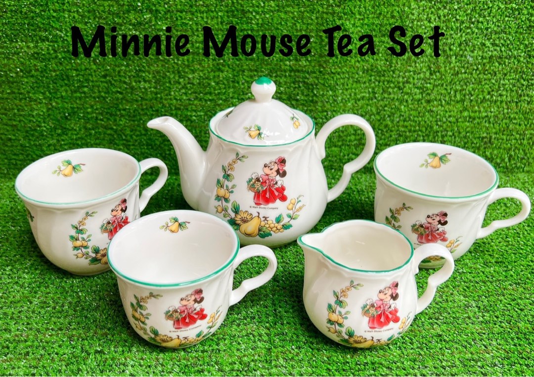 Disney Minnie Mouse Ceramics Tea Set, Furniture & Home Living ...