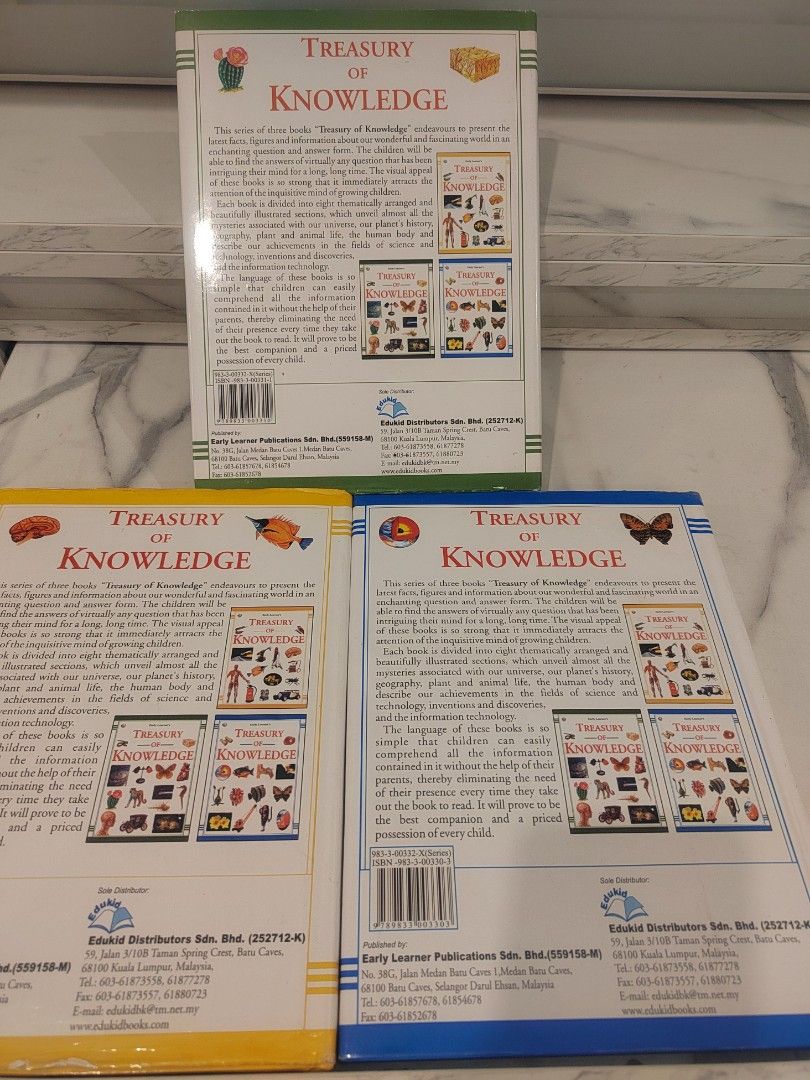 Early learner 's Treasury of knowledge (3 books), Hobbies & Toys, Books ...