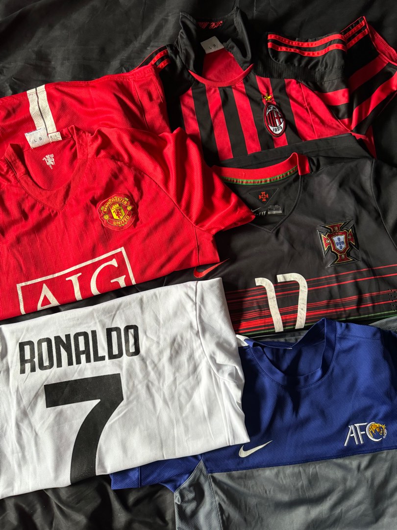 Football Jersey (Nike/ Adidas Drifit) Ronaldo, Manchester, and more ...