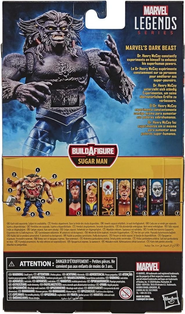 Marvel Legends Age of Apocalypse Dark Beast (Sugar Man Build a FIgure ...