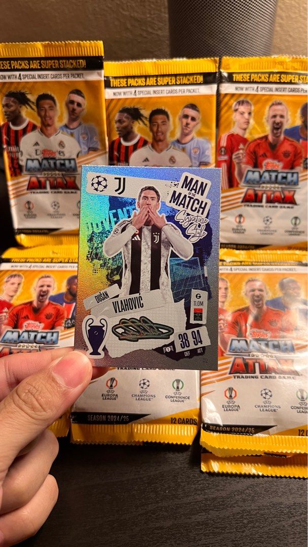 MATCH ATTAX 24/25 SIGN CARD DUSAN VLAHOVIC, Hobbies & Toys, Toys ...