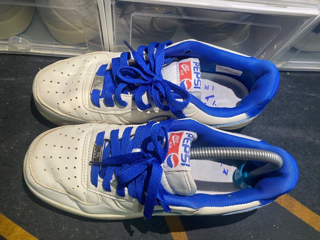 Nike Air Force 1 colab PEPSI, Men's Fashion, Footwear, Sneakers on ...
