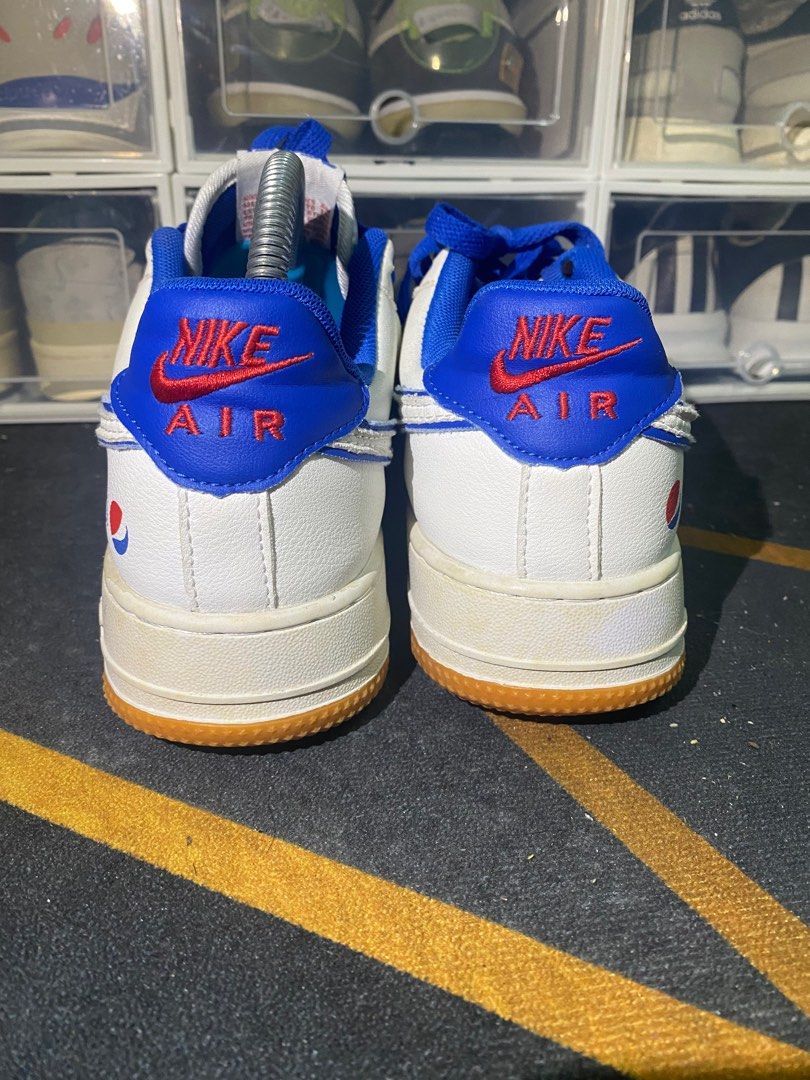 Nike Air Force 1 colab PEPSI, Men's Fashion, Footwear, Sneakers on ...