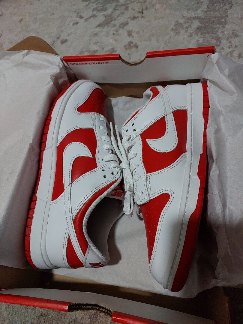 NIKE SB DUNK LOW RETRO UNIVERSITY RED, Men's Fashion, Footwear ...