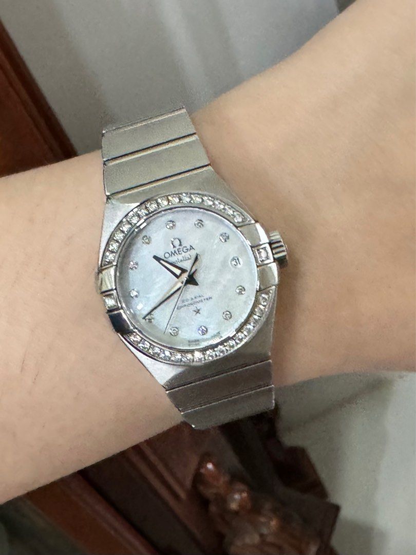 Omega Double Eagle Constellation Co-Axial Chronometer MOP Diamond Dial ...