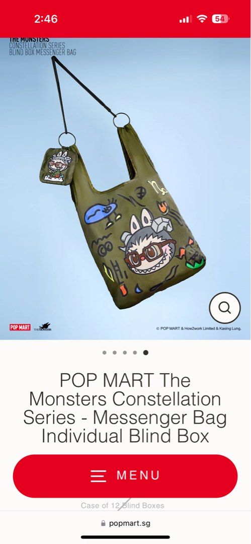 Original LABUBU constellation messenger bag, Hobbies & Toys ...