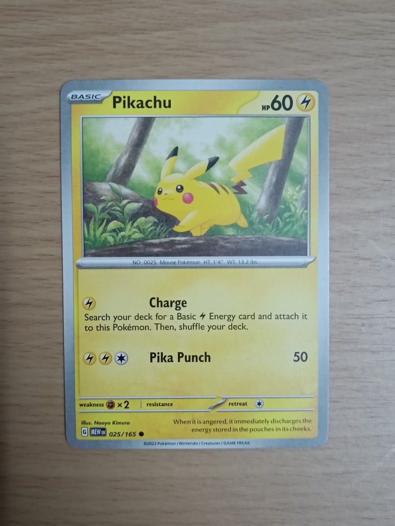 Original Pokemon TCG: Pikachu from SV151/ temporal forces (normal)y ...