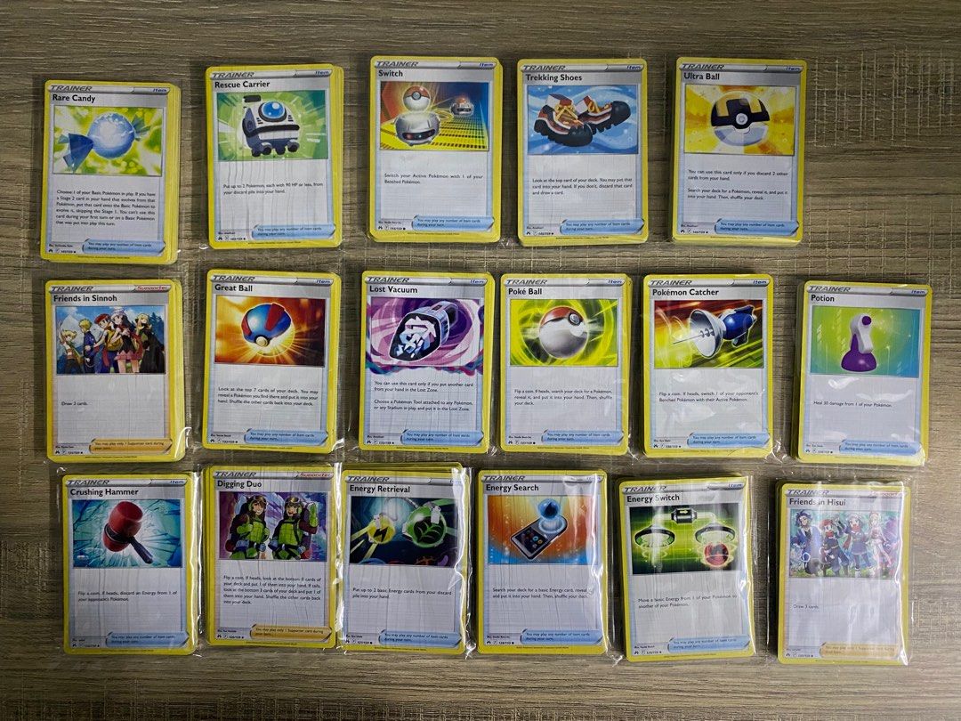 Original Pokemon TCG:Crown Zenith trainer(non holo), 125-146, Hobbies & Toys, Toys & Games on ...