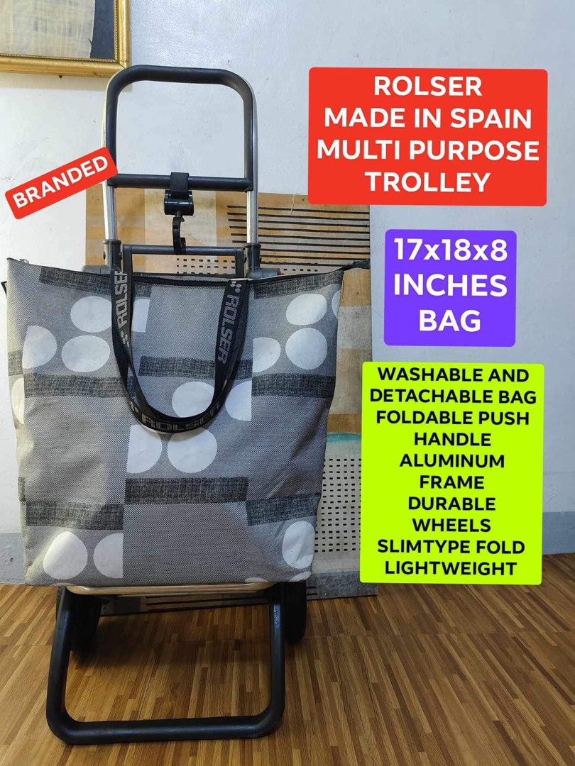 ORIGINAL ROLSER BRAND MADE IN SPAIN TROLLEY BAG, Hobbies & Toys, Travel ...