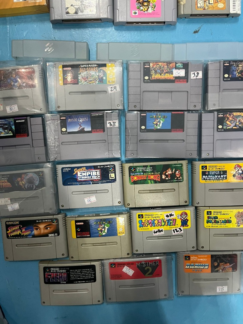 original snes games super nintendo super famicom price on labels ...