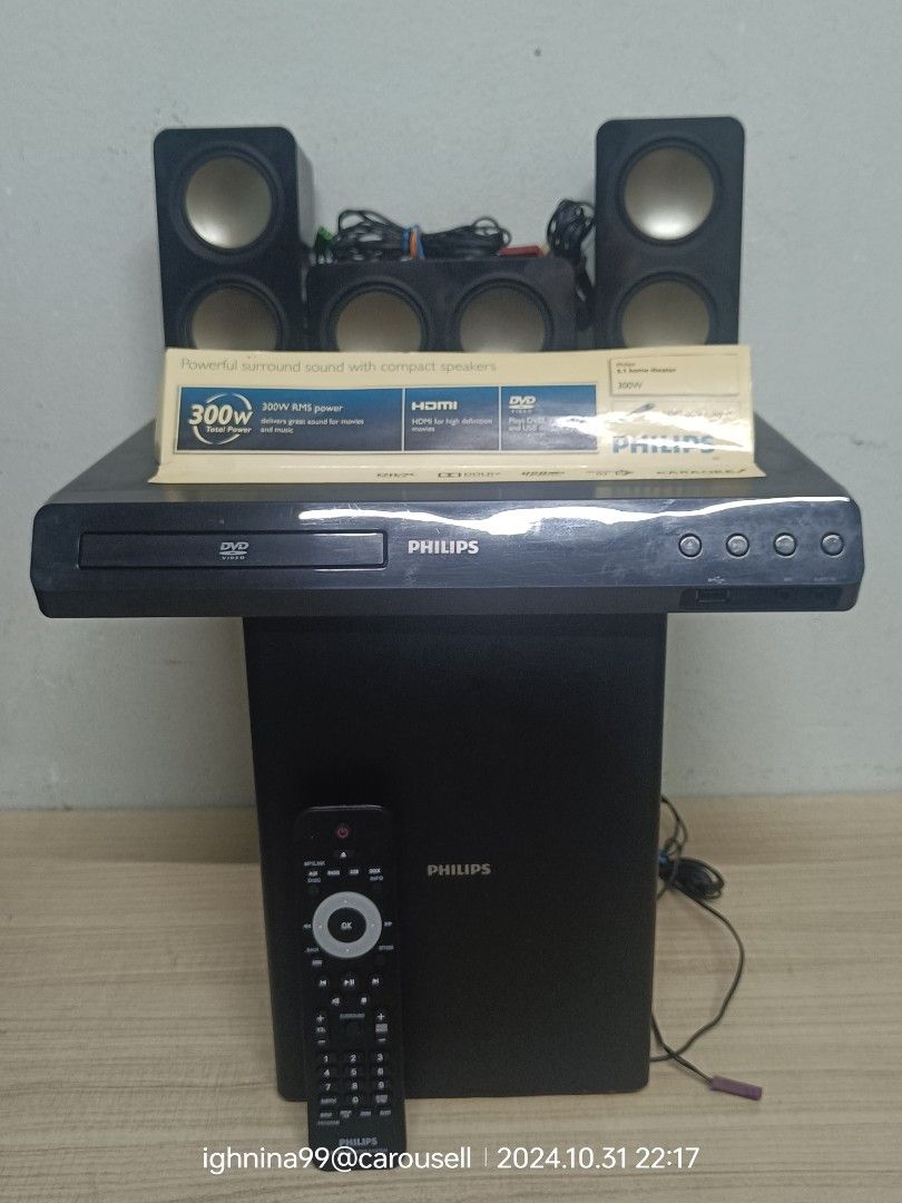 Philips Home Theater HTD3540 | 300Watt 5.1ch Dolby Digital | FM Tuner ...