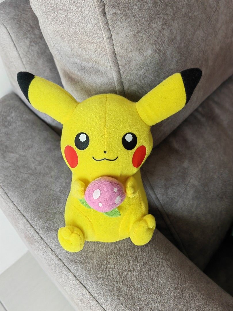 Pokemon Center Pikachu holding Strawberry, Hobbies & Toys, Toys & Games ...