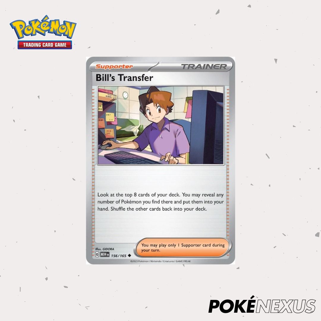 Pokemon Scarlet & Violet 151 - Bill's Transfer - 156/165 - Uncommon ...