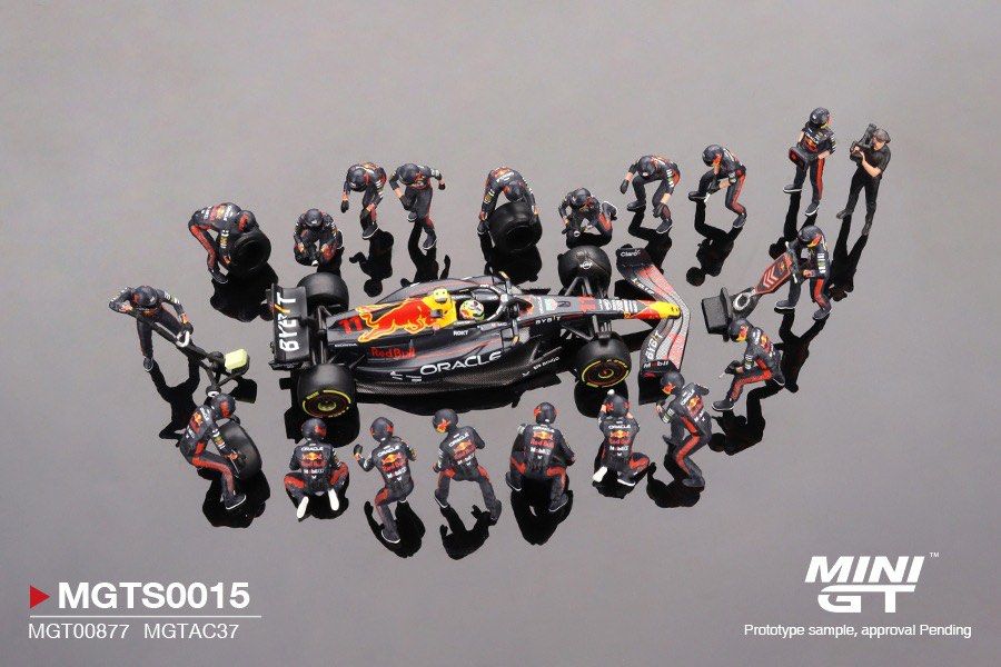 (PreOrder) Mini GT Oracle Red Bull Racing RB19 Pit Crew LIMITED EDITION ...