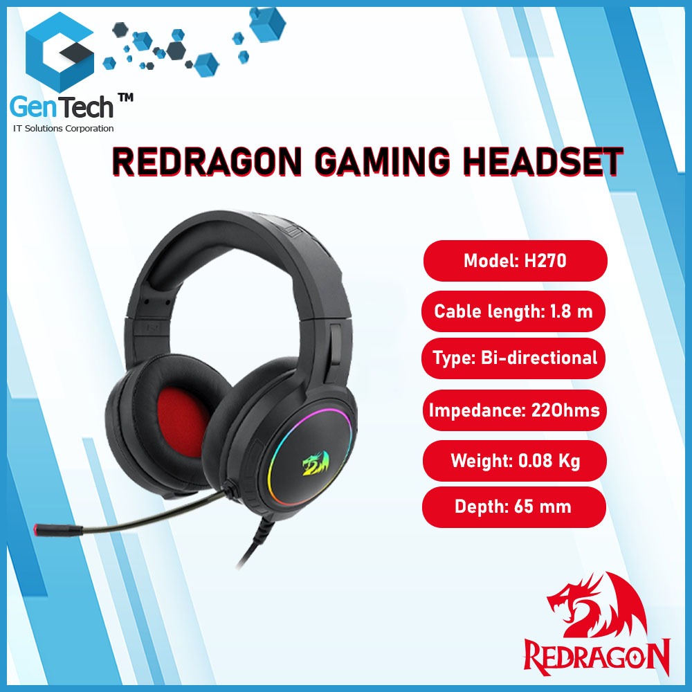 REDRAGON-H270-MENTO-RGB-GAMING-HEADSET, Audio, Headphones & Headsets on ...